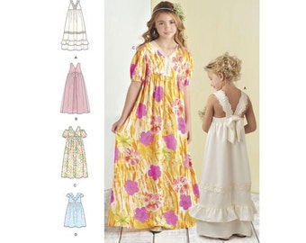 Simplicity Sewing Pattern 8065 Girls' / Girls' Plus Dress With Length ...