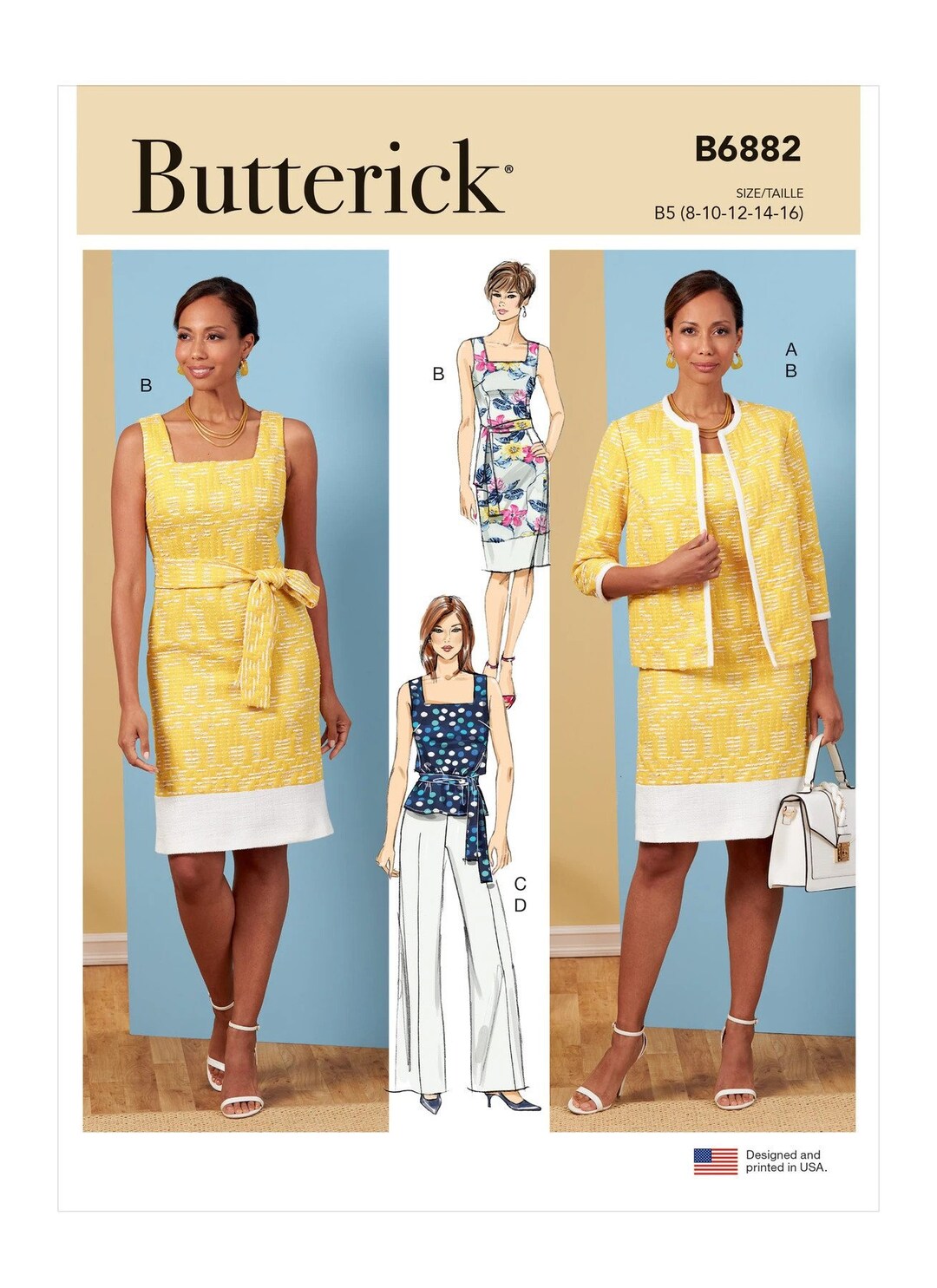 Butterick Sewing Pattern B6882 Misses' Jacket, Dress, Top, Pants and ...