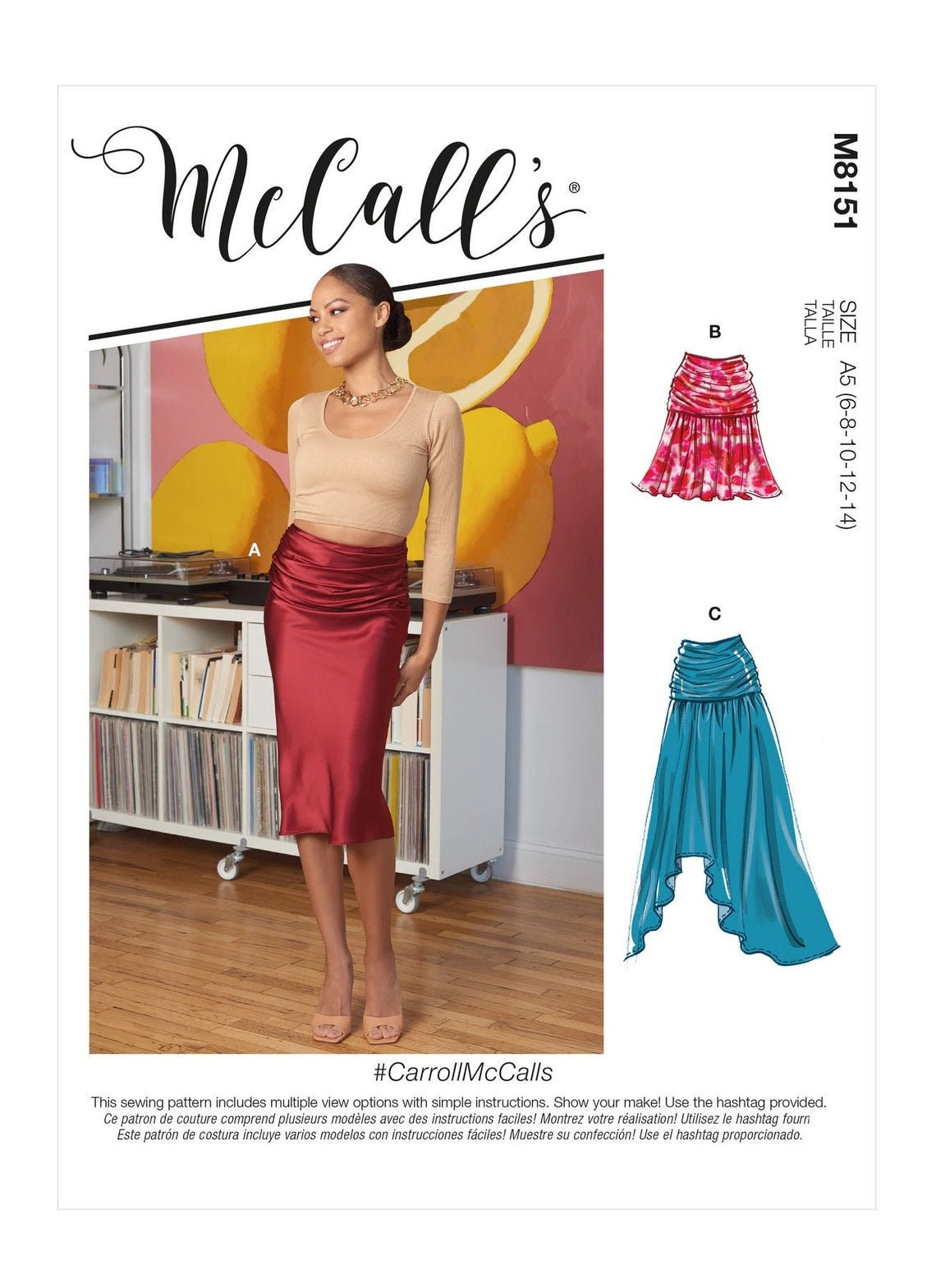 Mccall's Sewing Pattern M8151 carrollmccalls - Etsy