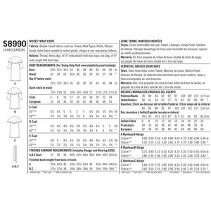 OUT of PRINT Simplicity Sewing Pattern S8990 Misses' Wrap Coats - Etsy