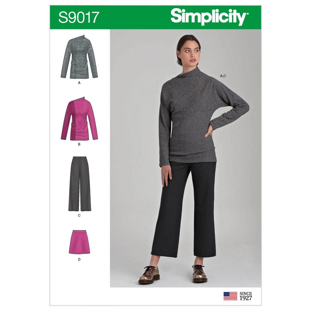 OUT of PRINT Simplicity Sewing Pattern S9017 Misses' Knit Tops, Pants ...