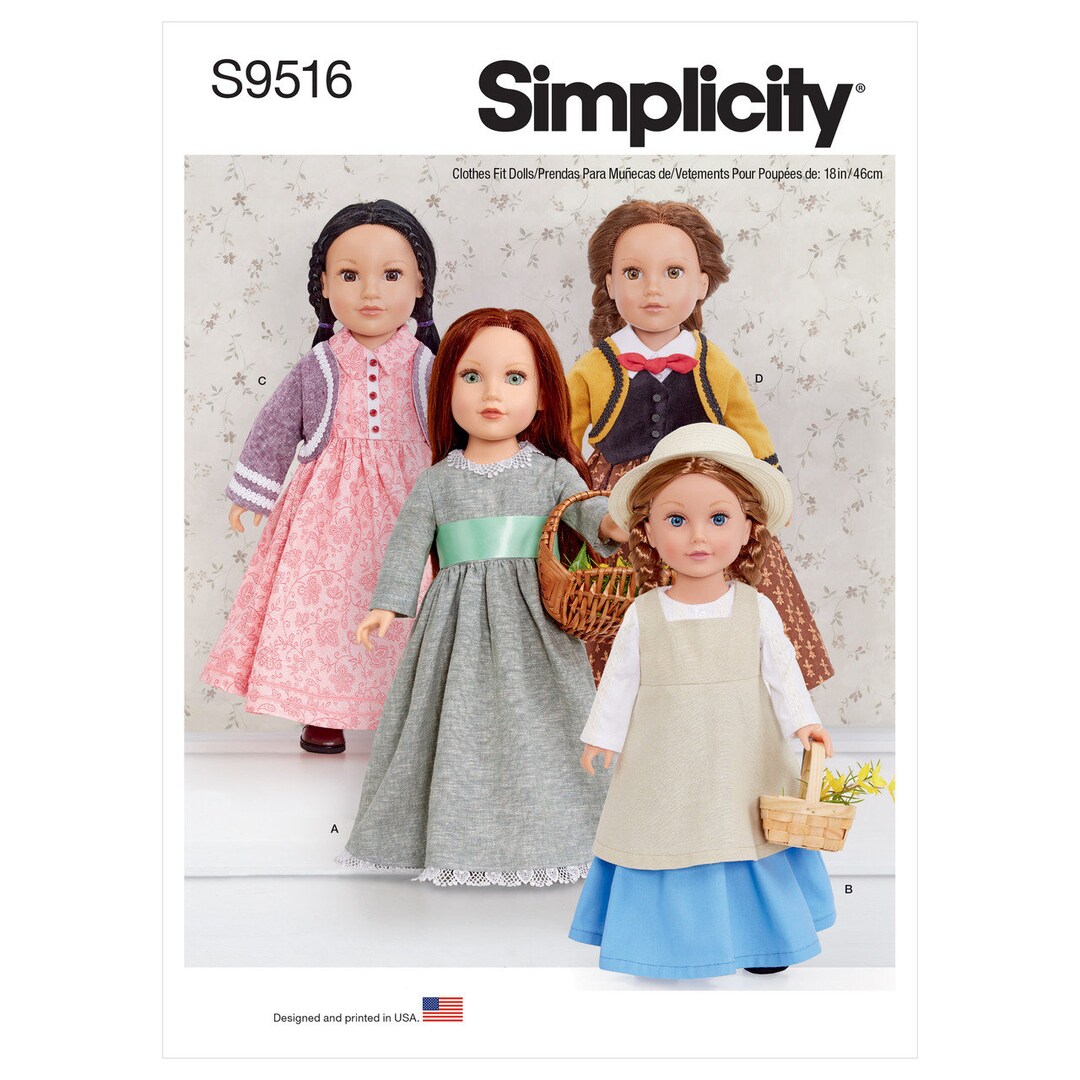 Simplicity Sewing Pattern S9516 18 Doll Clothes - Etsy
