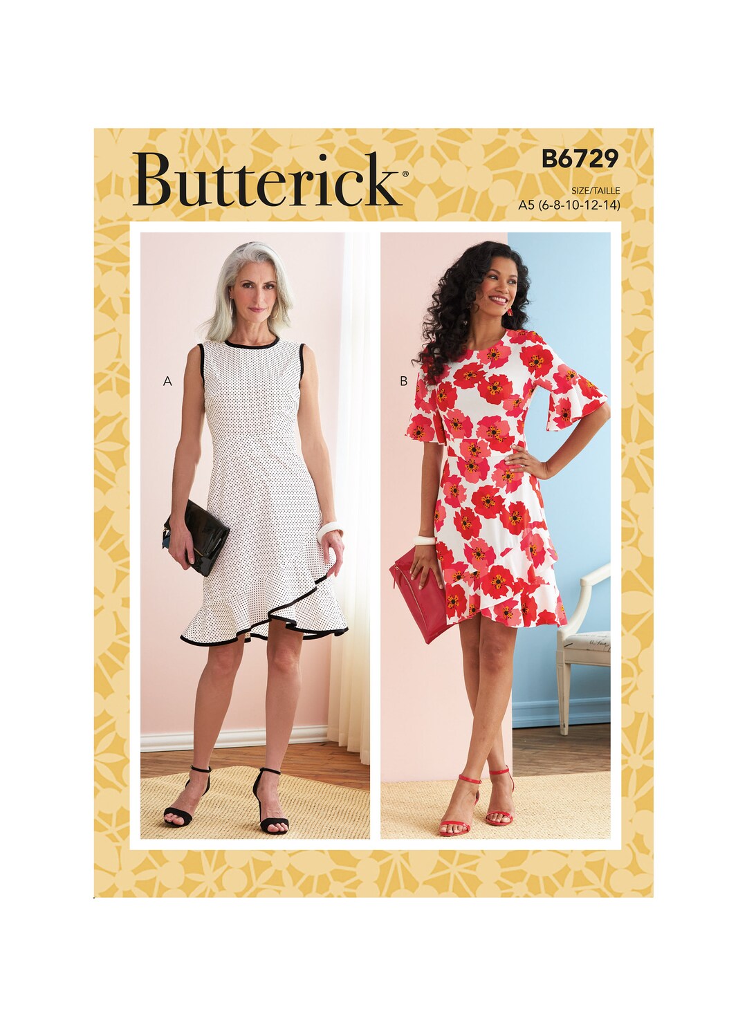OUT of PRINT Butterick Sewing Pattern B6729 Misses' Dresses - Etsy
