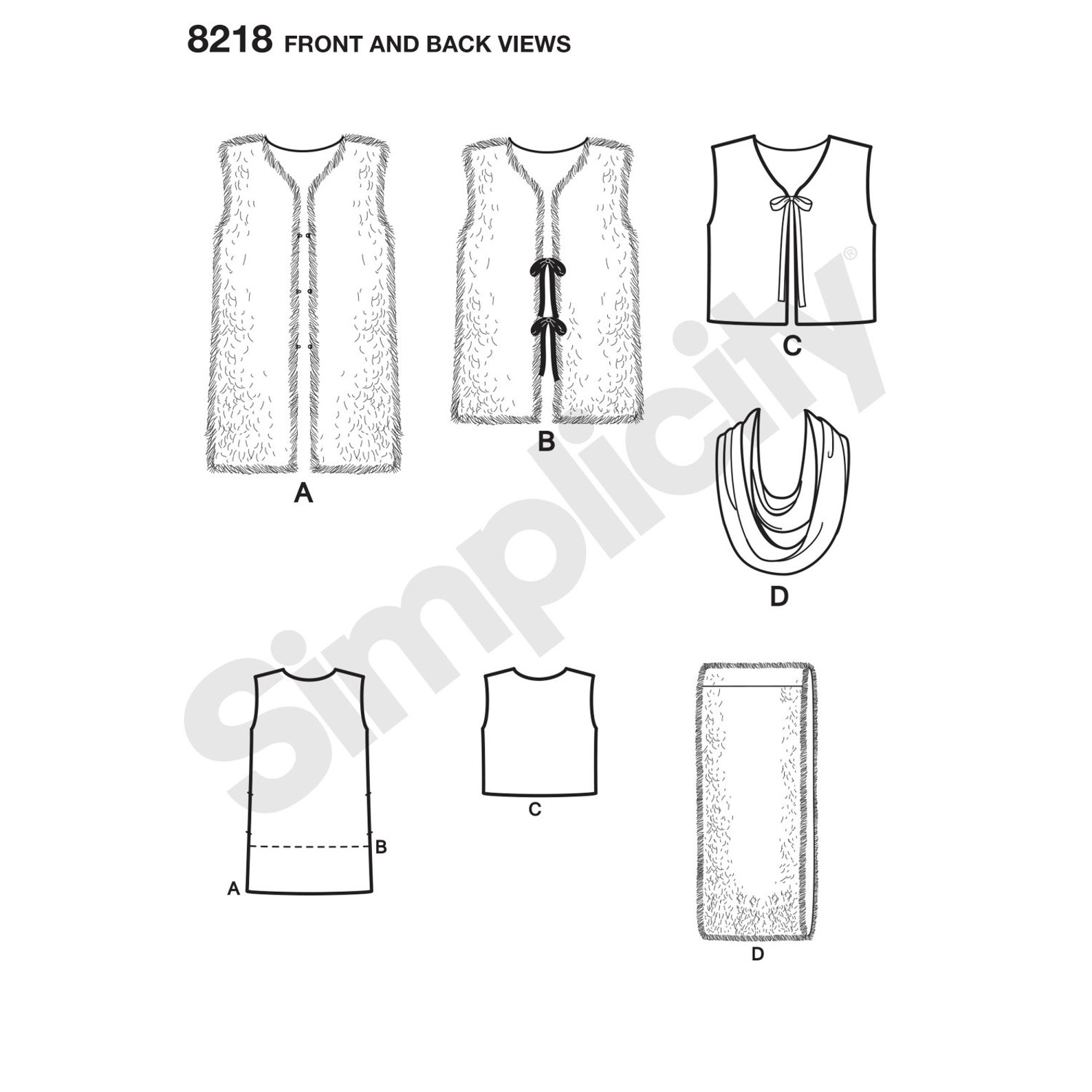 OUT of PRINT Simplicity Pattern 8219 Misses' Lined Vest in - Etsy