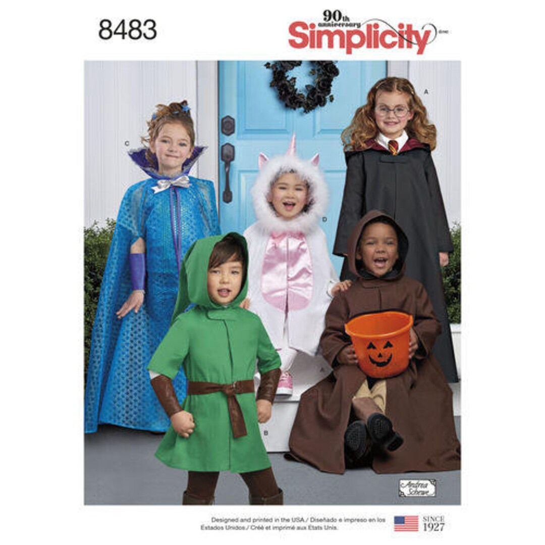 Simplicity Sewing Pattern 8483 Child's Cape Costumes - Etsy