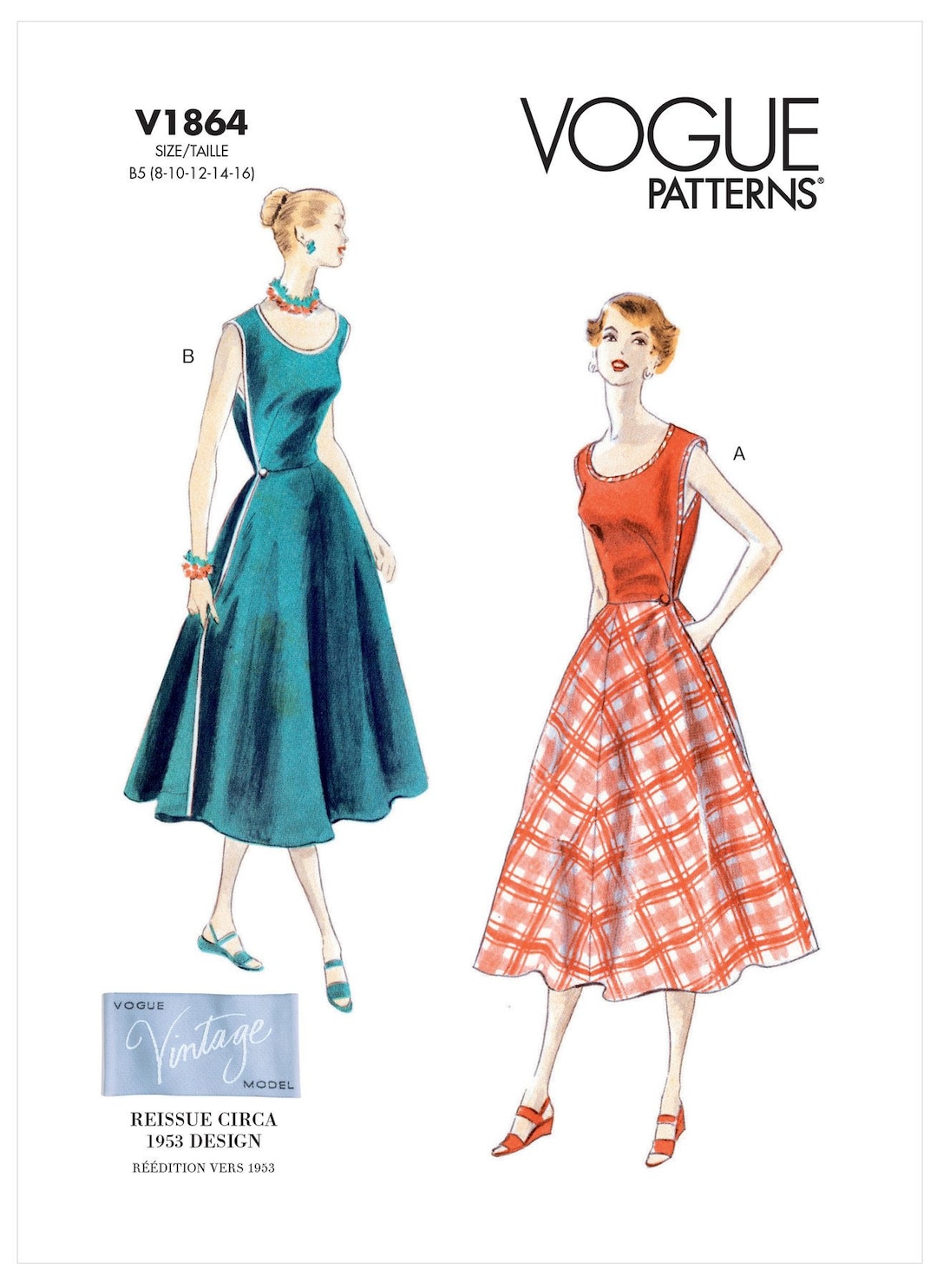 Vogue Sewing Pattern V1864 Misses' Wrap Dress - Etsy