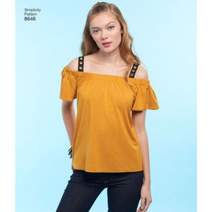 OUT of PRINT Simplicity Sewing Pattern 8646 Misses' Knit Tops - Etsy