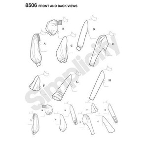 Simplicity Sewing Pattern 8506 Misses' Vintage Set of Sleeves - Etsy