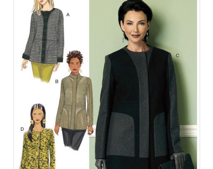 OUT of PRINT Butterick Sewing Pattern B6421 Misses' Stand Collar or ...