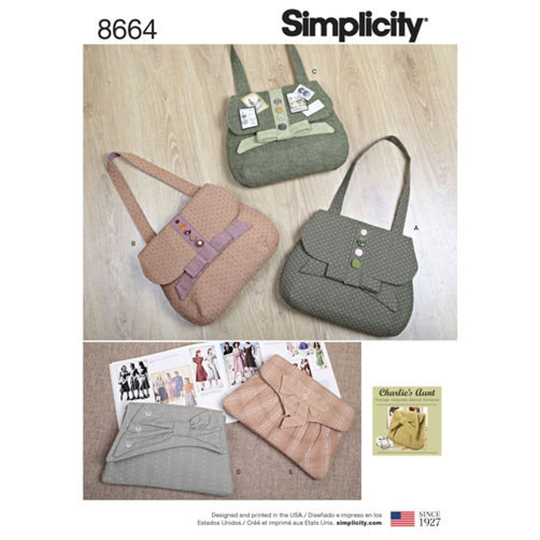 OUT of PRINT Simplicity Sewing Pattern 8664 Bags in Four Styles - Etsy