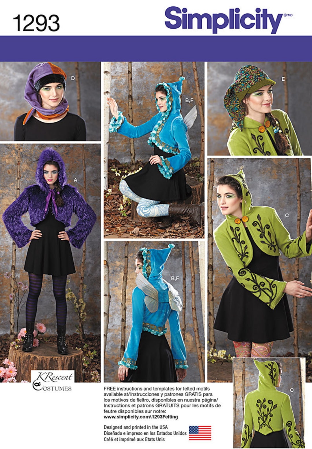 OUT of PRINT Simplicity Sewing Pattern 1293 Misses Costume Jackets ...