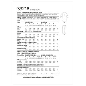 Simplicity Sewing Pattern S9218 Misses', Men's and Children's Tunic ...