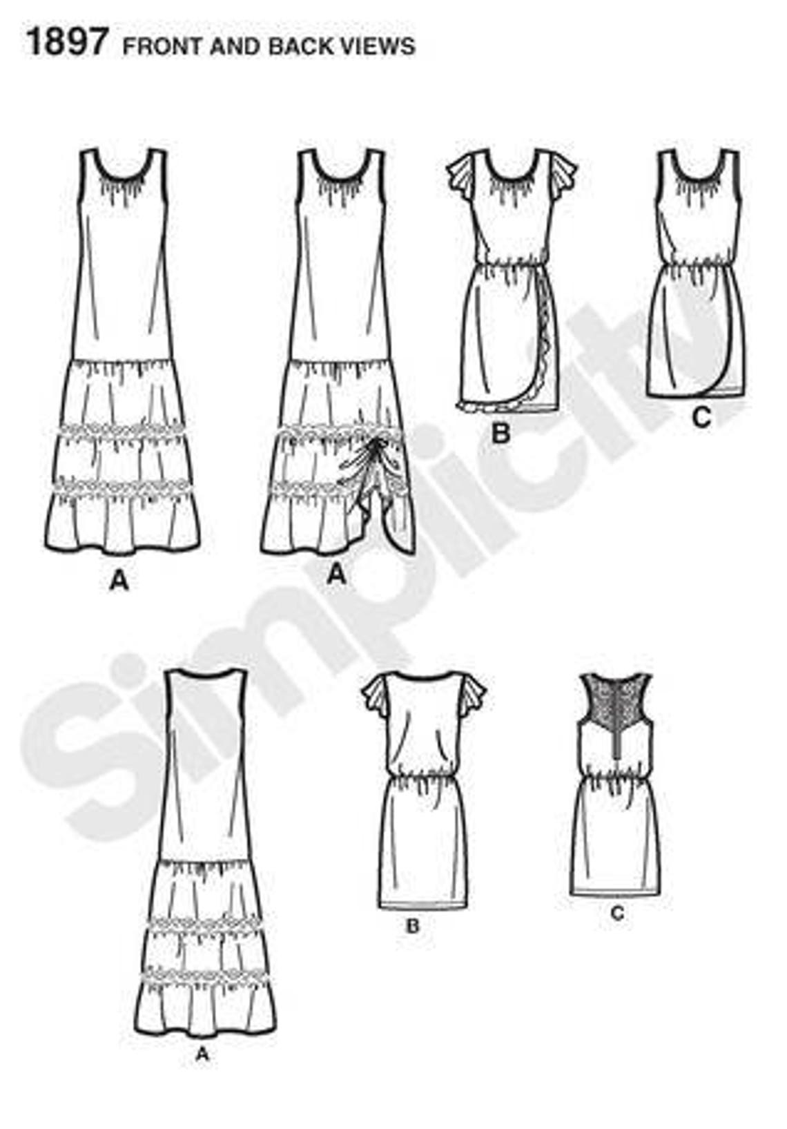 OUT of PRINT Simplicity Sewing Pattern 1897 Misses' / Miss - Etsy