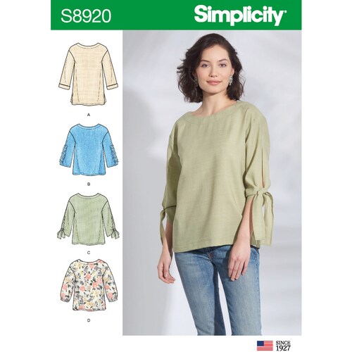 Simplicity Sewing Pattern S8920 Misses' Tops - Etsy