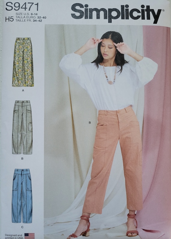 Simplicity Sewing Pattern S9471 Misses' Pants | Etsy