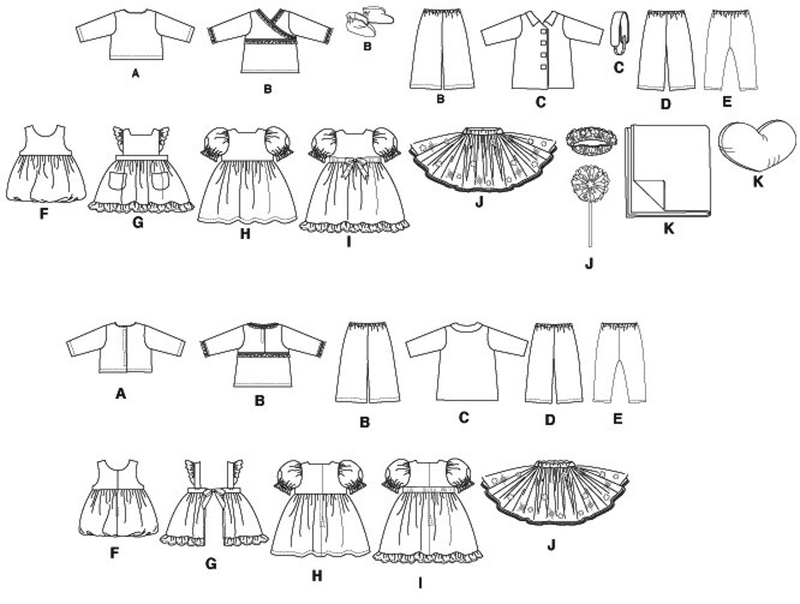 Mccall's Sewing Pattern M6005 Clothes and Accessories for - Etsy