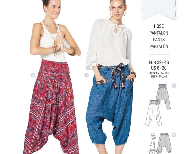 Burda Style Sewing Pattern 6316 Misses' Harem Pant - Etsy