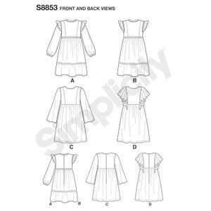 Simplicity Sewing Pattern S8853 Children's and Girls' - Etsy