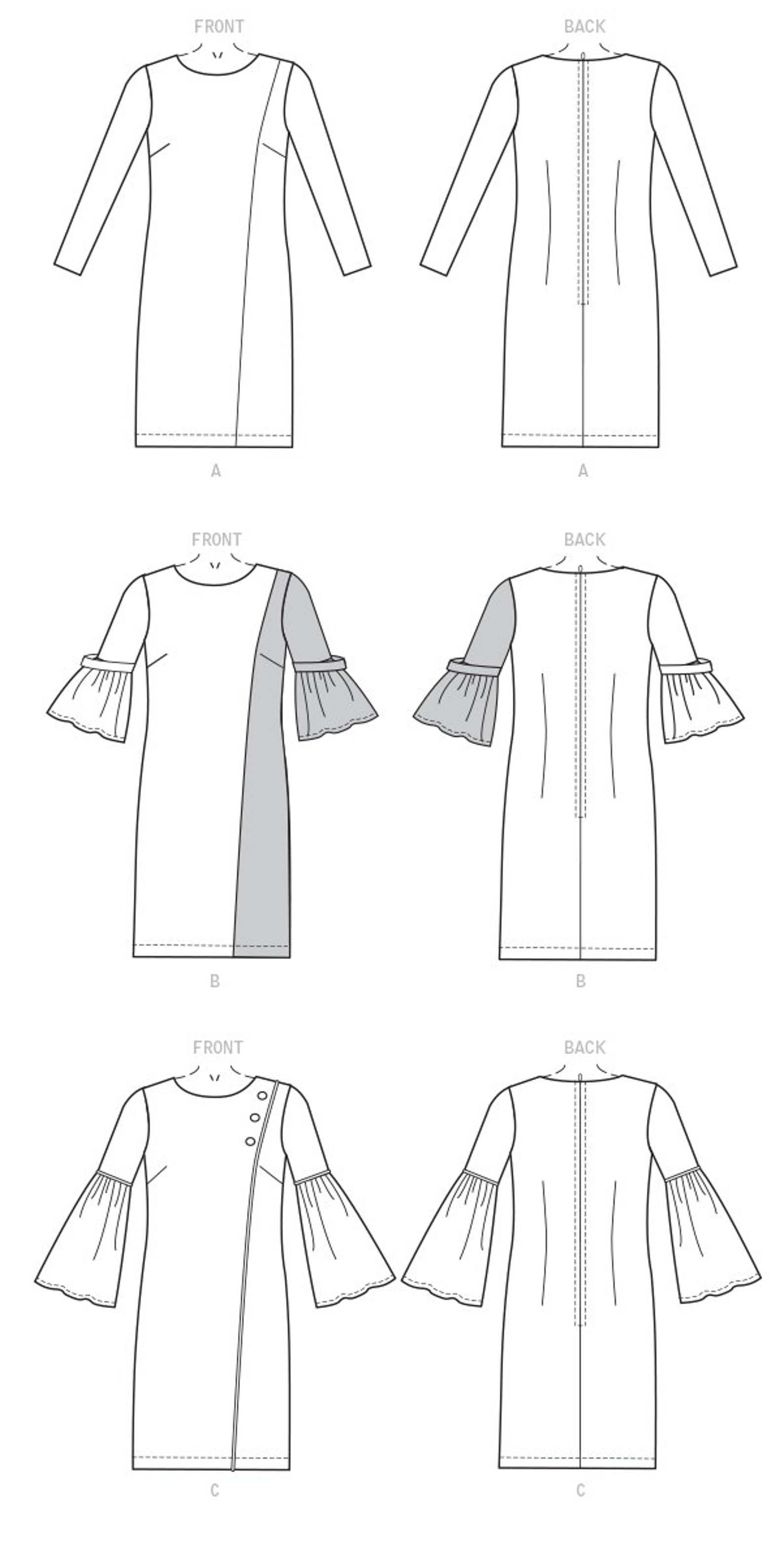 OUT of PRINT Butterick Sewing Pattern B6587 Misses'/ Women's Dress - Etsy