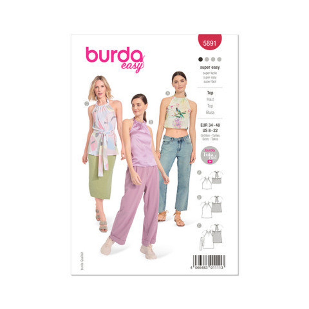 Burda Style Sewing Pattern 5891 Misses' Top - Etsy