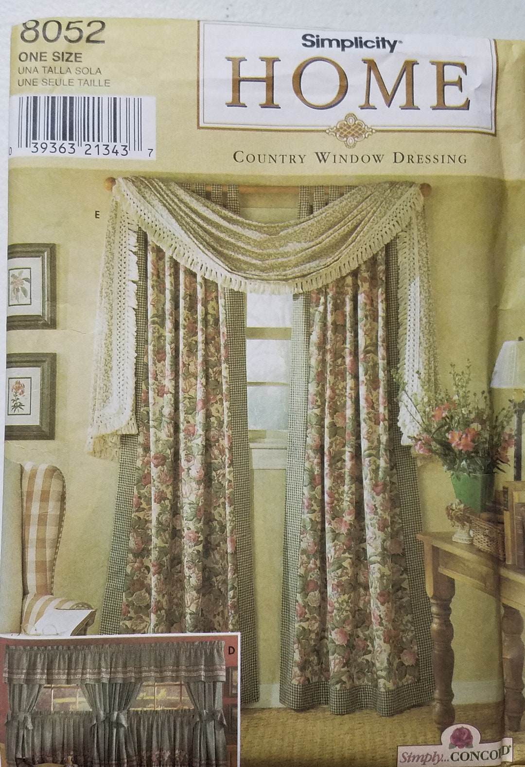 VINTAGE Simplicity Sewing Pattern 8052 Window Treatments - Etsy