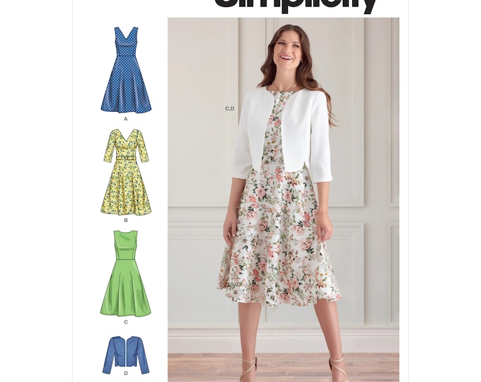 Simplicity Sewing Pattern S9473 Misses Dresses and Jacket - Etsy