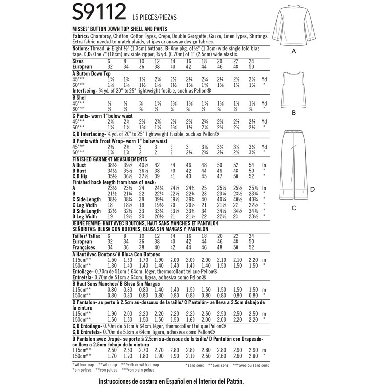 OUT of PRINT Simplicity Sewing Pattern S9112 Misses' - Etsy