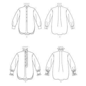 Vogue Sewing Pattern V1823 Misses' and Misses' Petite Shirt - Etsy