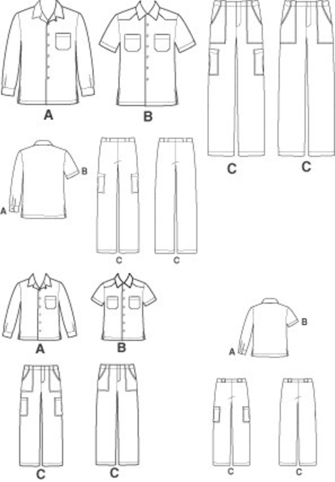 Simplicity Sewing Pattern 4760 Boys' and Men's Pants and Shirt - Etsy