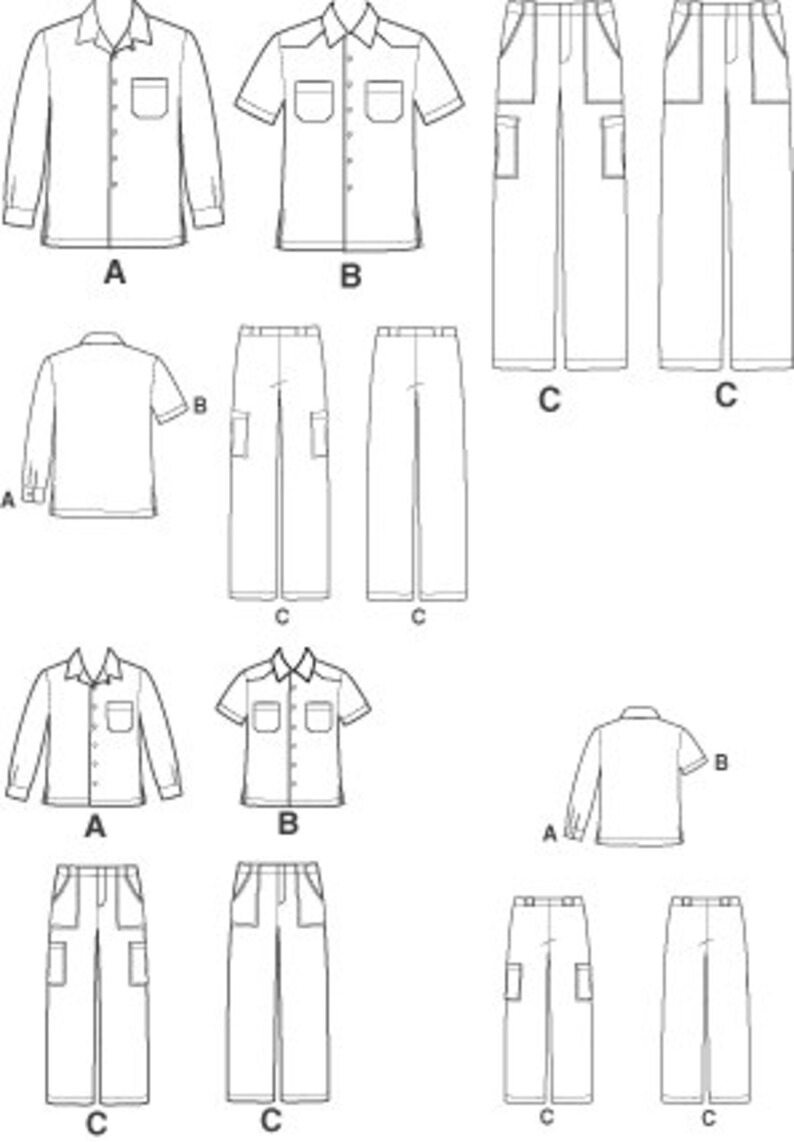 Simplicity Sewing Pattern 4760 Boys' and Men's Pants and Shirt - Etsy