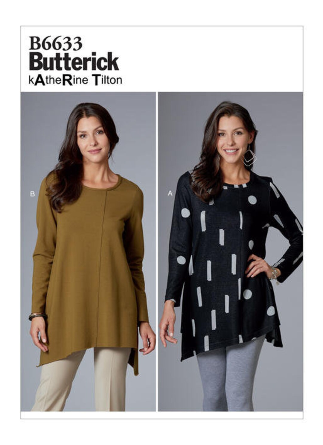 OUT of PRINT Butterick Sewing Pattern B6633 Misses' Tunic - Etsy