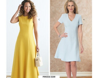 Butterick B6850 Sewing Pattern Misses Easy Jewel or V-neck Fit and ...