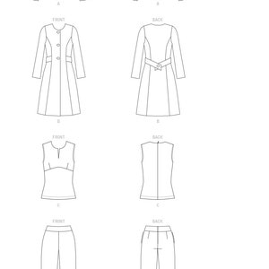 Butterick Sewing Pattern B6740 Misses' Jacket, Coat, Top & Pants - Etsy