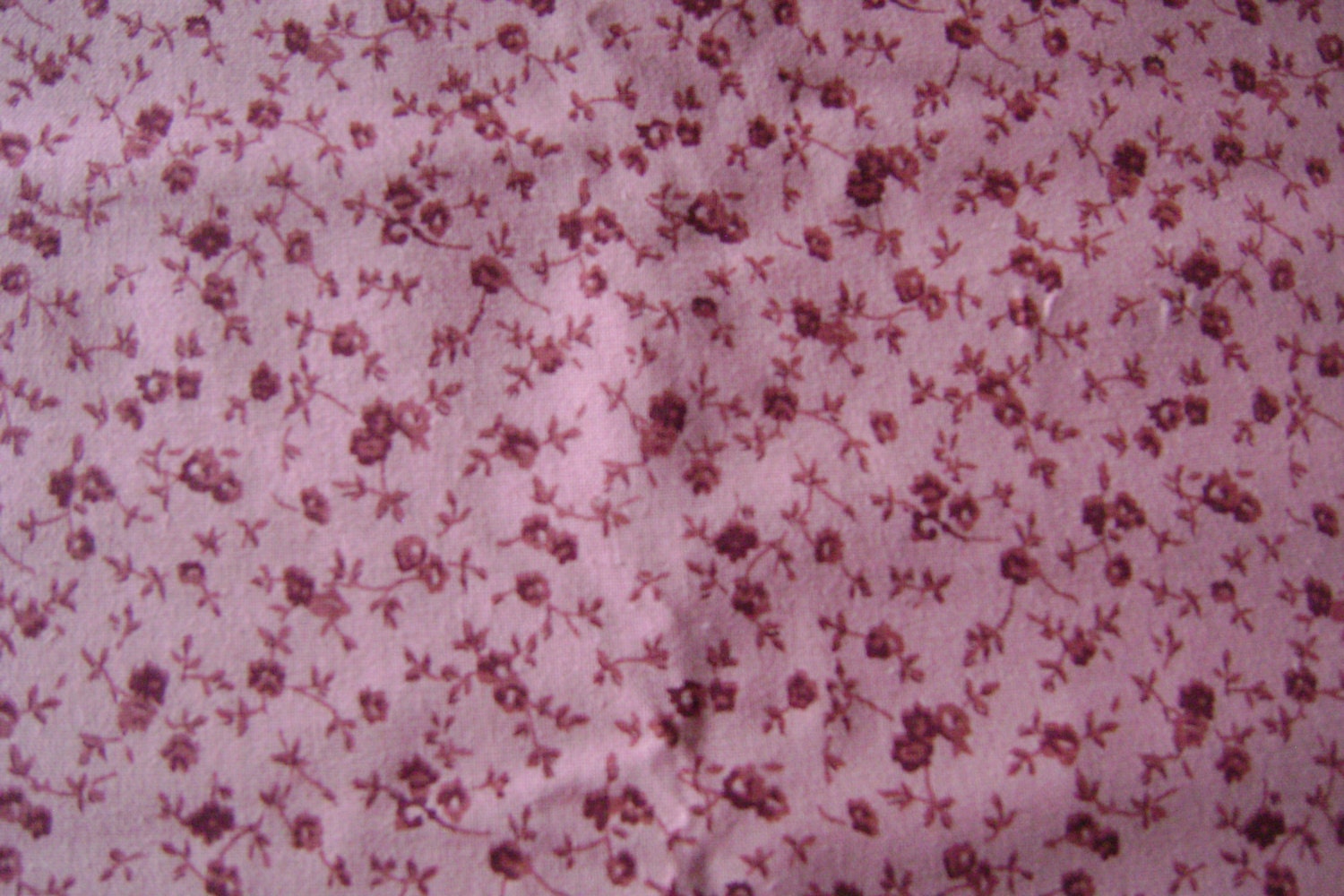 Dark Pink Floral on Pink Cotton Fabric Sold by the yard | Etsy