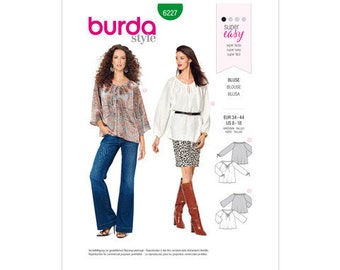 Burda Style Sewing Pattern 6632 Misses' Blouse - Etsy