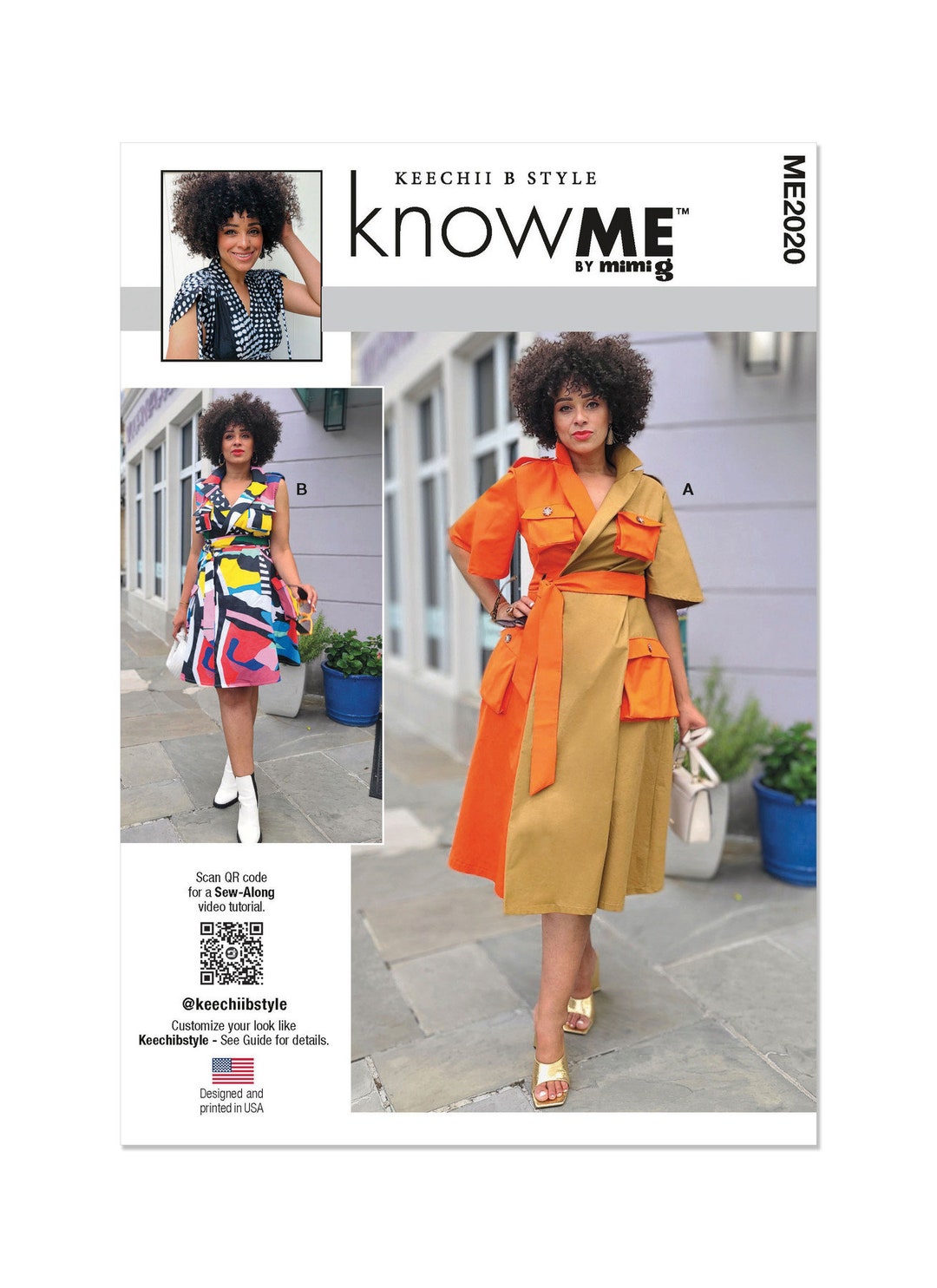 Know Me Sewing Pattern ME2020 Misses' and Women's Wrap Dress With Belt ...