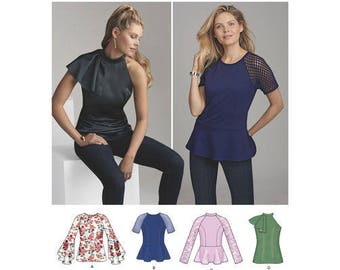 OUT of PRINT Simplicity Sewing Pattern 8383 Misses' Knit Trapeze Dress ...