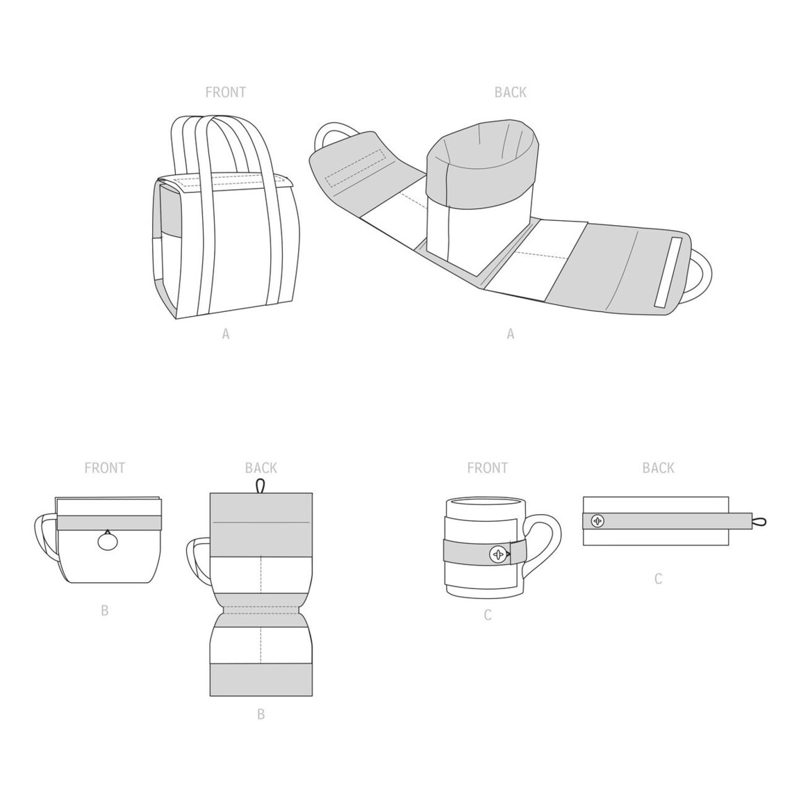 Simplicity Sewing Pattern S9511 Mug Case, Tea Bag Case, Mug Cozy - Etsy