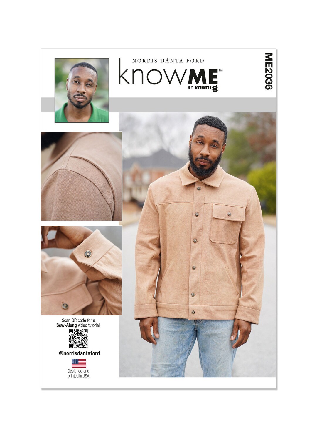 Know Me Sewing Pattern ME2036 Men's Jacket - Etsy