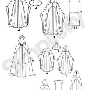 Simplicity Sewing Pattern 1582 Misses', Men's and Teens' Cape, Tunic ...
