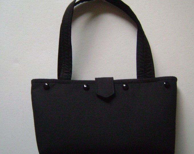 Black Purse With Buttons for Interchangeable Covers - Etsy
