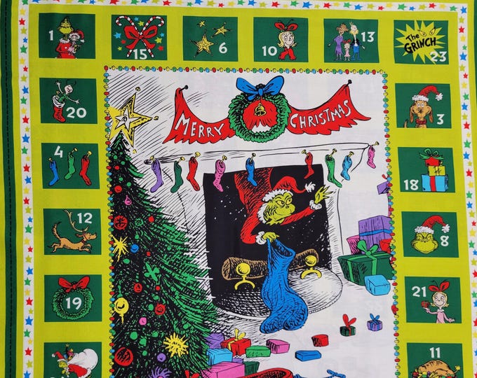 How the Grinch Stole Christmas Advent Calendar Sold by the Panel - Etsy