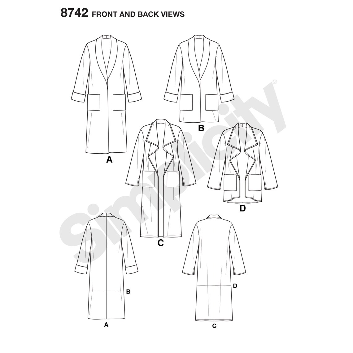 Simplicity Sewing Pattern 8742 Misses' Cardigan - Etsy
