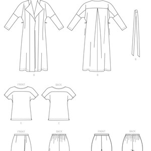 OUT of Printvogue Pattern V9246 Misses' Drop-shoulder Jackets, Belt ...