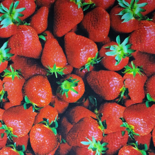 Strawberry Fabric - Etsy
