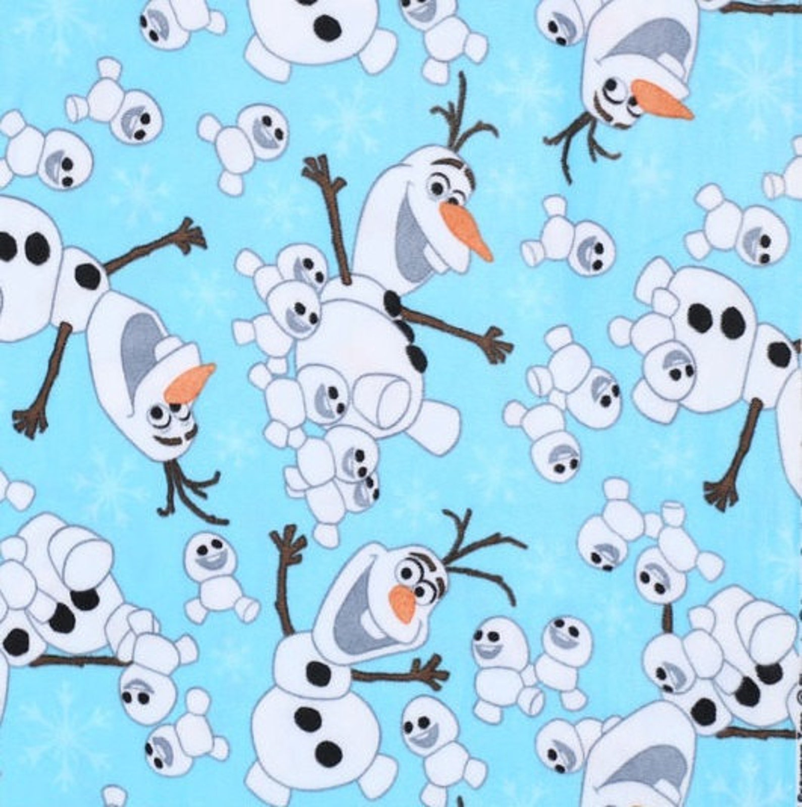 Disney Frozen Olaf Snowman Fleece Fabric Sold by the Yard | Etsy