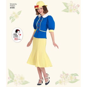 OUT of PRINT Simplicity Sewing Pattern 8486 Misses' 1930s Snow White ...