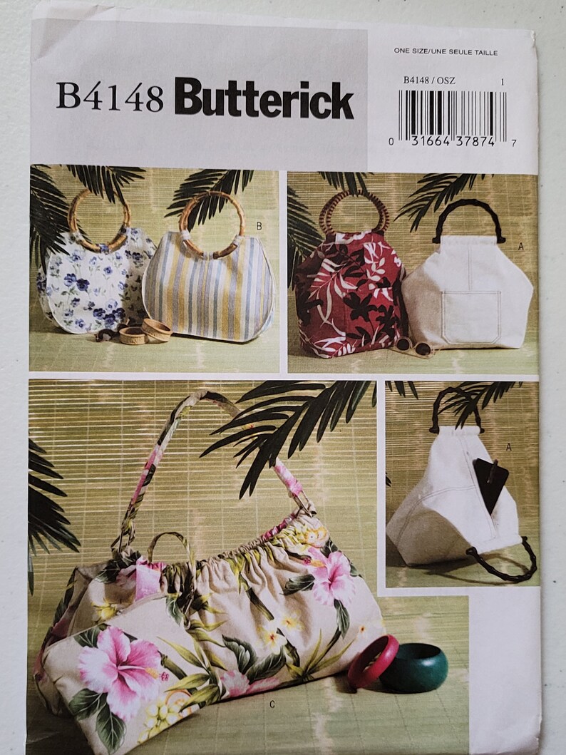 OUT of PRINT Butterick Sewing Pattern B4148 Handbags - Etsy