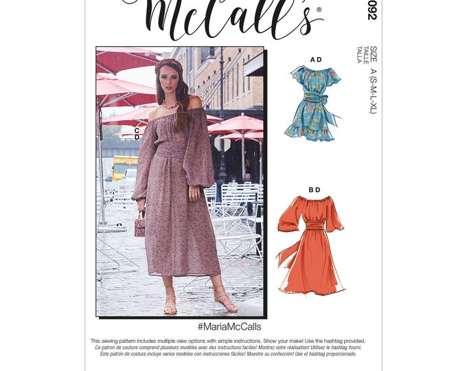 OUT of PRINT Mccall's Sewing Pattern M8092 #mariamccalls - Misses ...