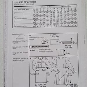 OUT of PRINT Burda Style Sewing Pattern 6385 Misses Dress - Etsy